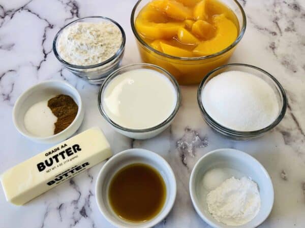Southern Easy Peach Cobbler w/ Cinnamon - Forking Good Food