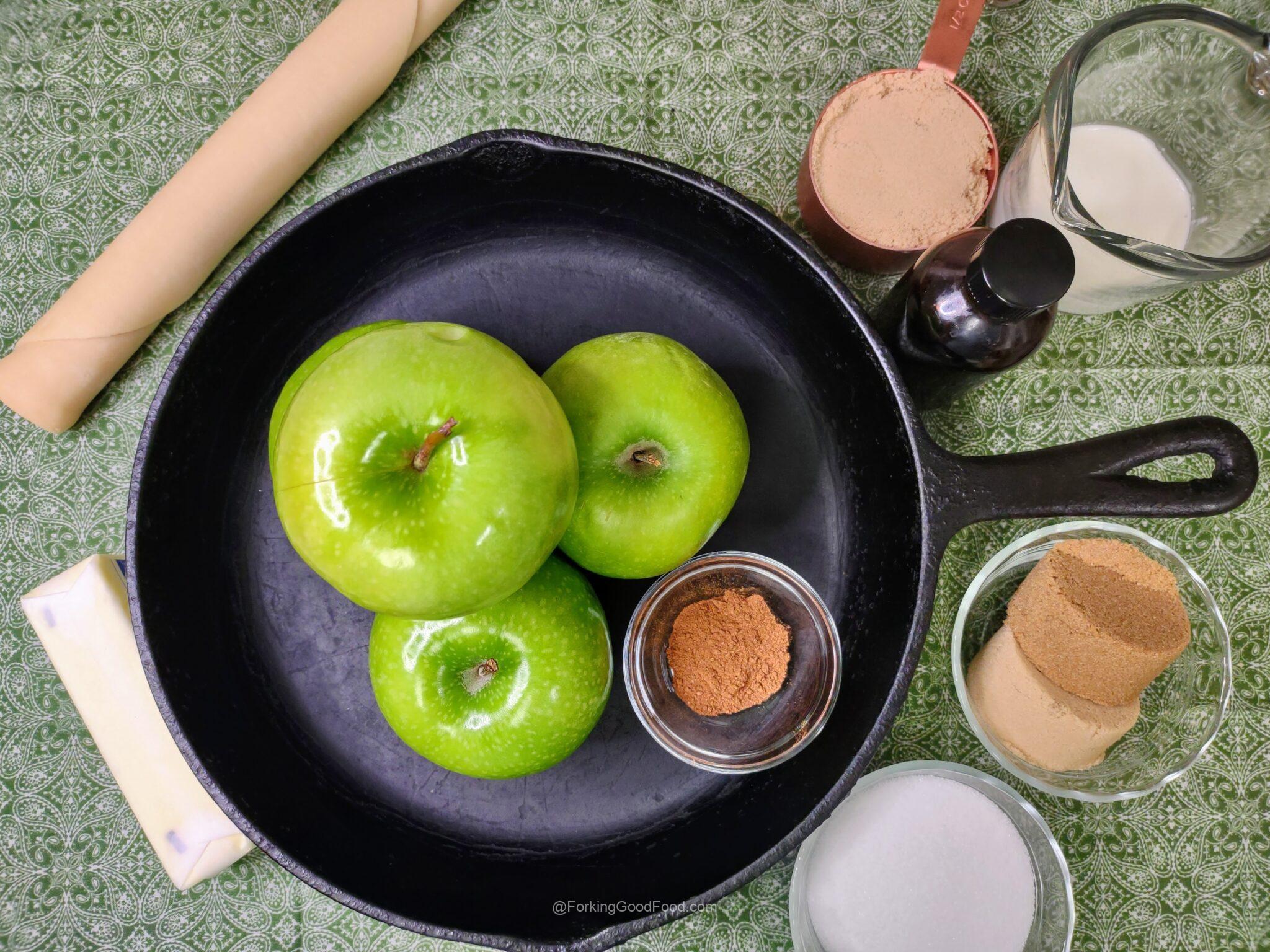Caramel Apple Rose Tart - Forking Good Food