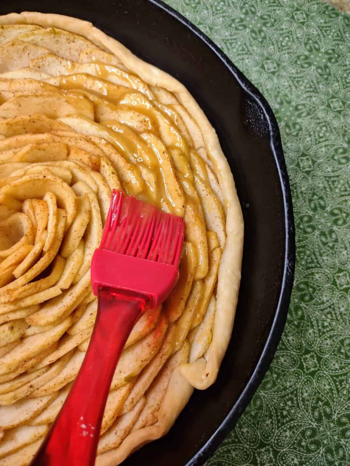 Caramel Apple Rose Tart - Forking Good Food