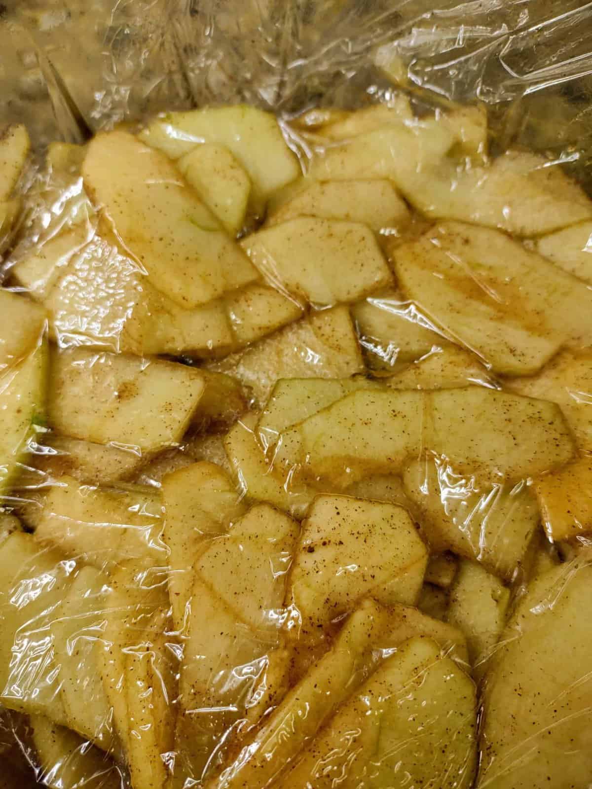 Caramel Apple Rose Tart - Forking Good Food