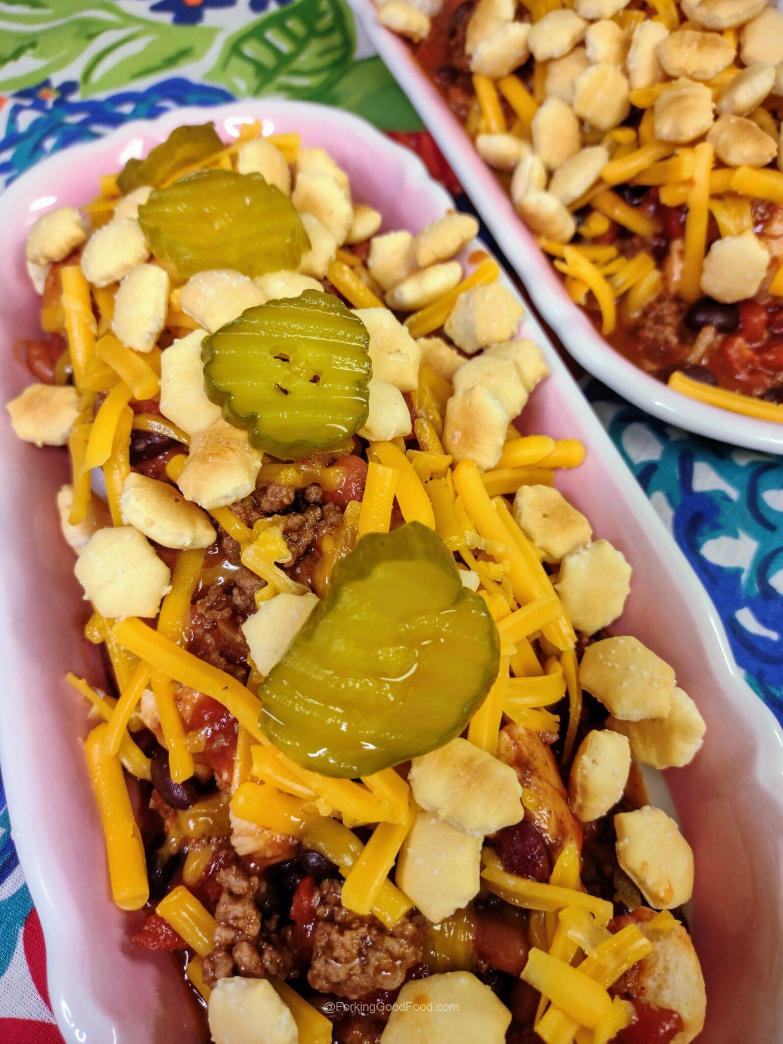 Scrambled Dog with the Best Chili - Forking Good Food