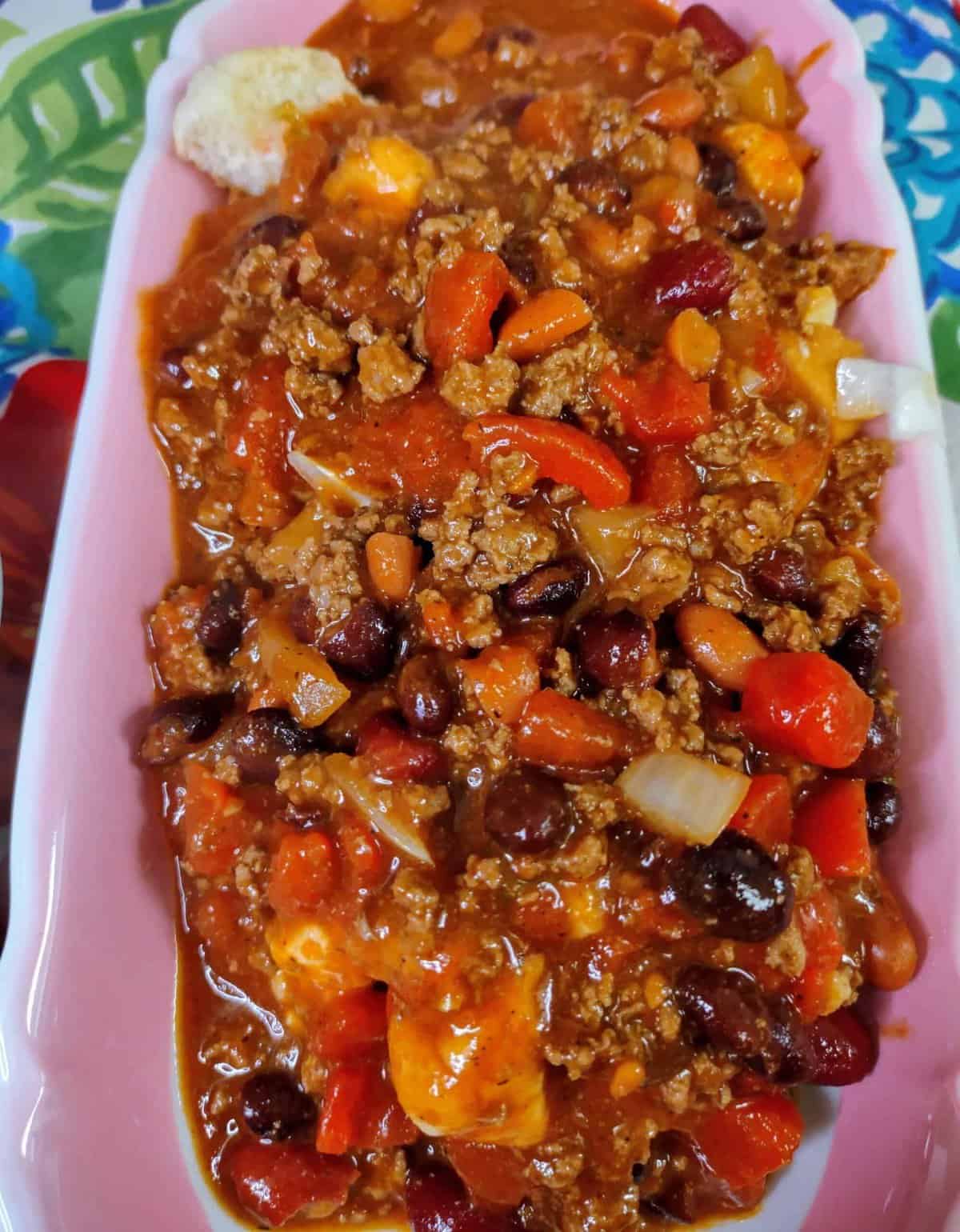 Scrambled Dog with the Best Chili - Forking Good Food