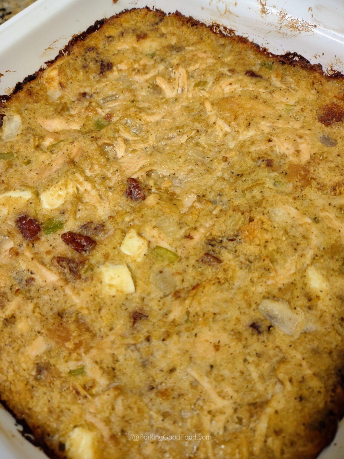 Southern Chicken and Cornbread Dressing - Forking Good Food