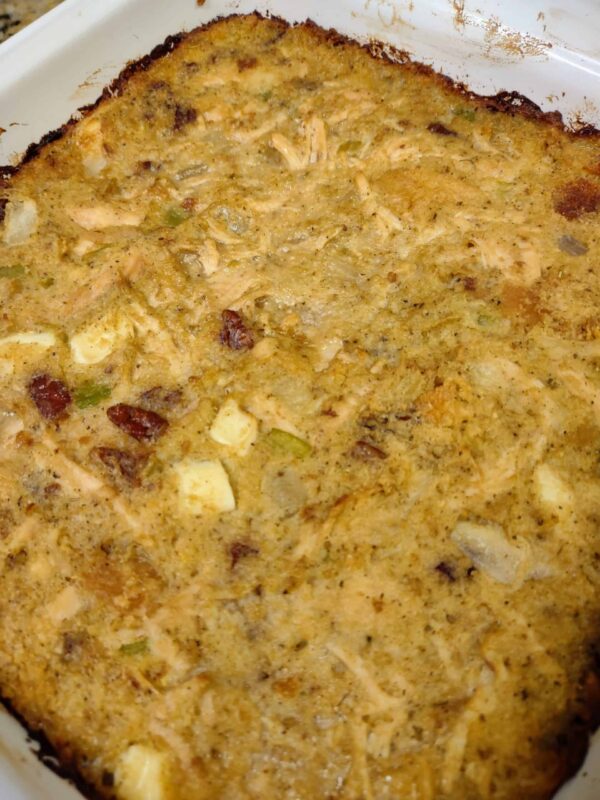 Southern Chicken and Cornbread Dressing - Forking Good Food