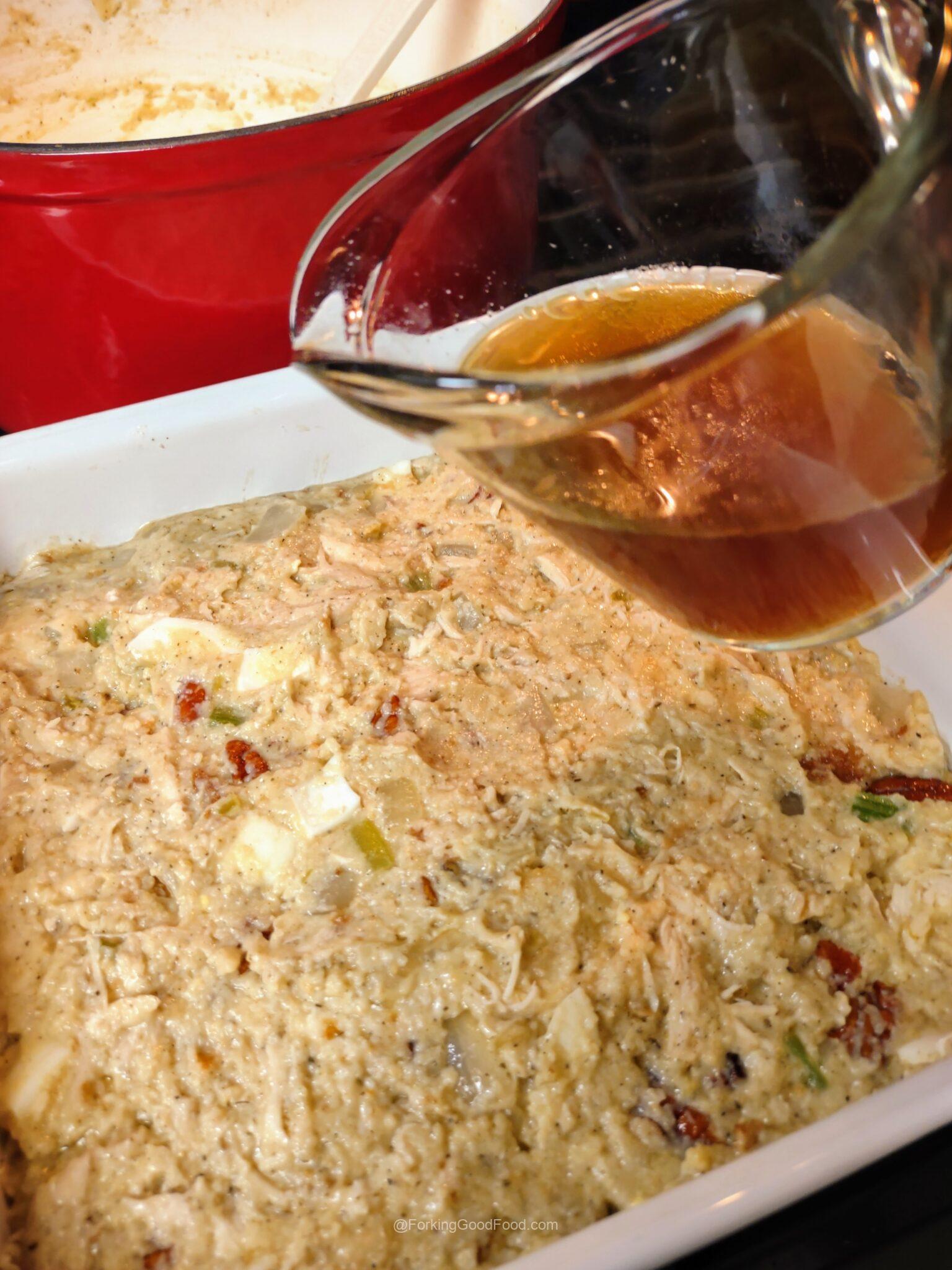 Southern Chicken and Cornbread Dressing - Forking Good Food