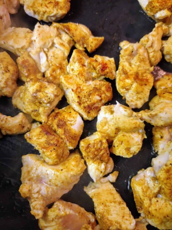 Grilled Peach Chicken Curry - Forking Good Food