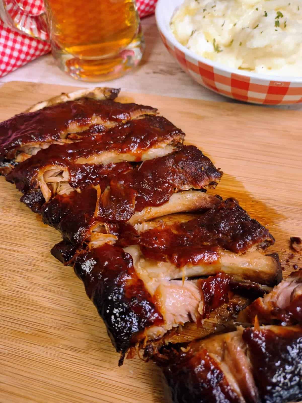 Sweet & Sticky Slow Cooker BBQ Ribs | Forking Good Food