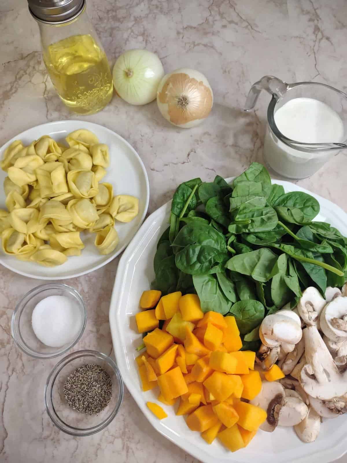 Creamy Tortellini with Vegetables | Forking Good Food