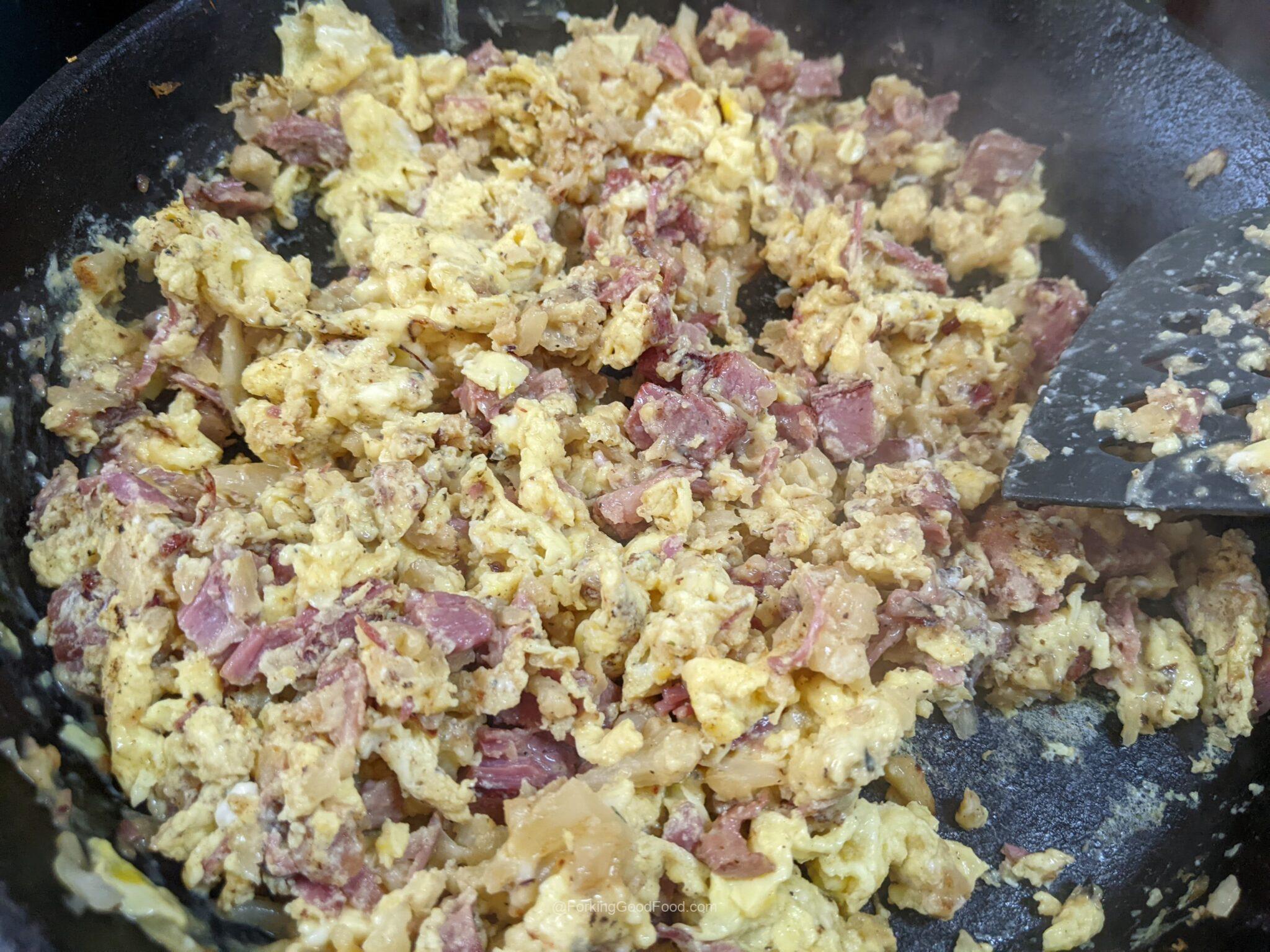Corned Beef Hash Breakfast Wrap - Forking Good Food