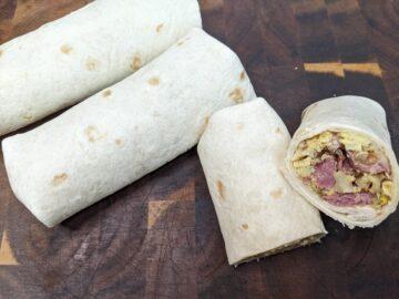 Corned Beef Hash Breakfast Wrap - Forking Good Food
