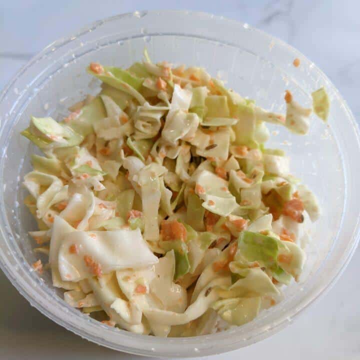 Green Cabbage Cole Slaw - Forking Good Food