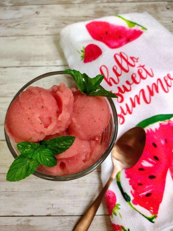 Watermelon Italian Ice - Forking Good Food