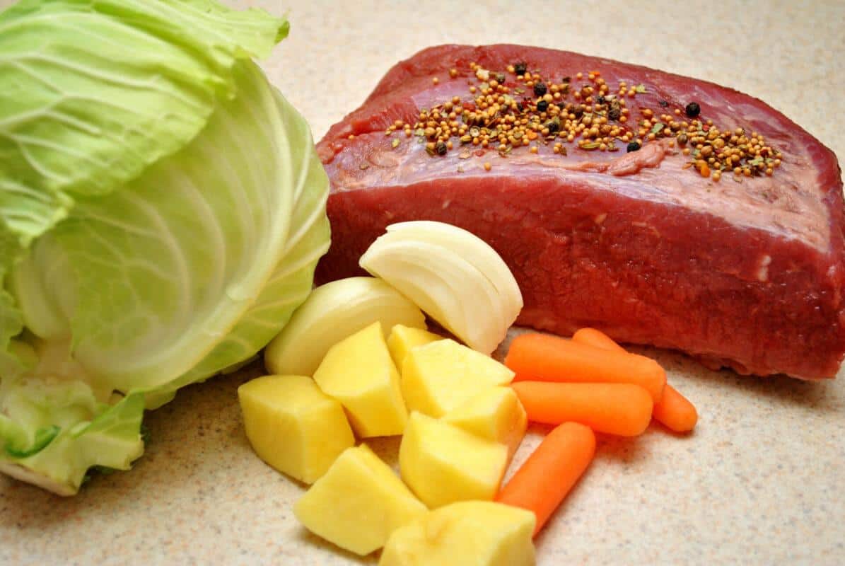 Smoked Corned Beef Brisket with Cabbage