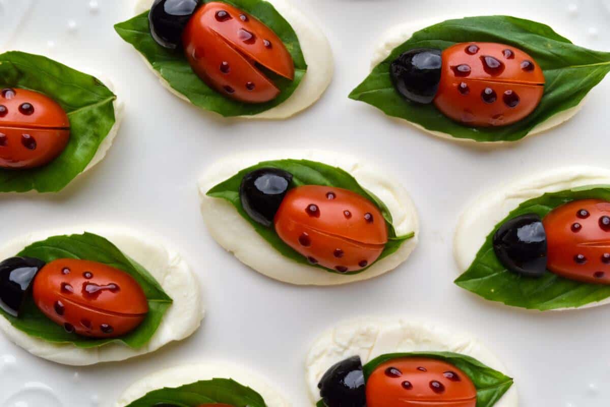 Ladybug Caprese Appetizer