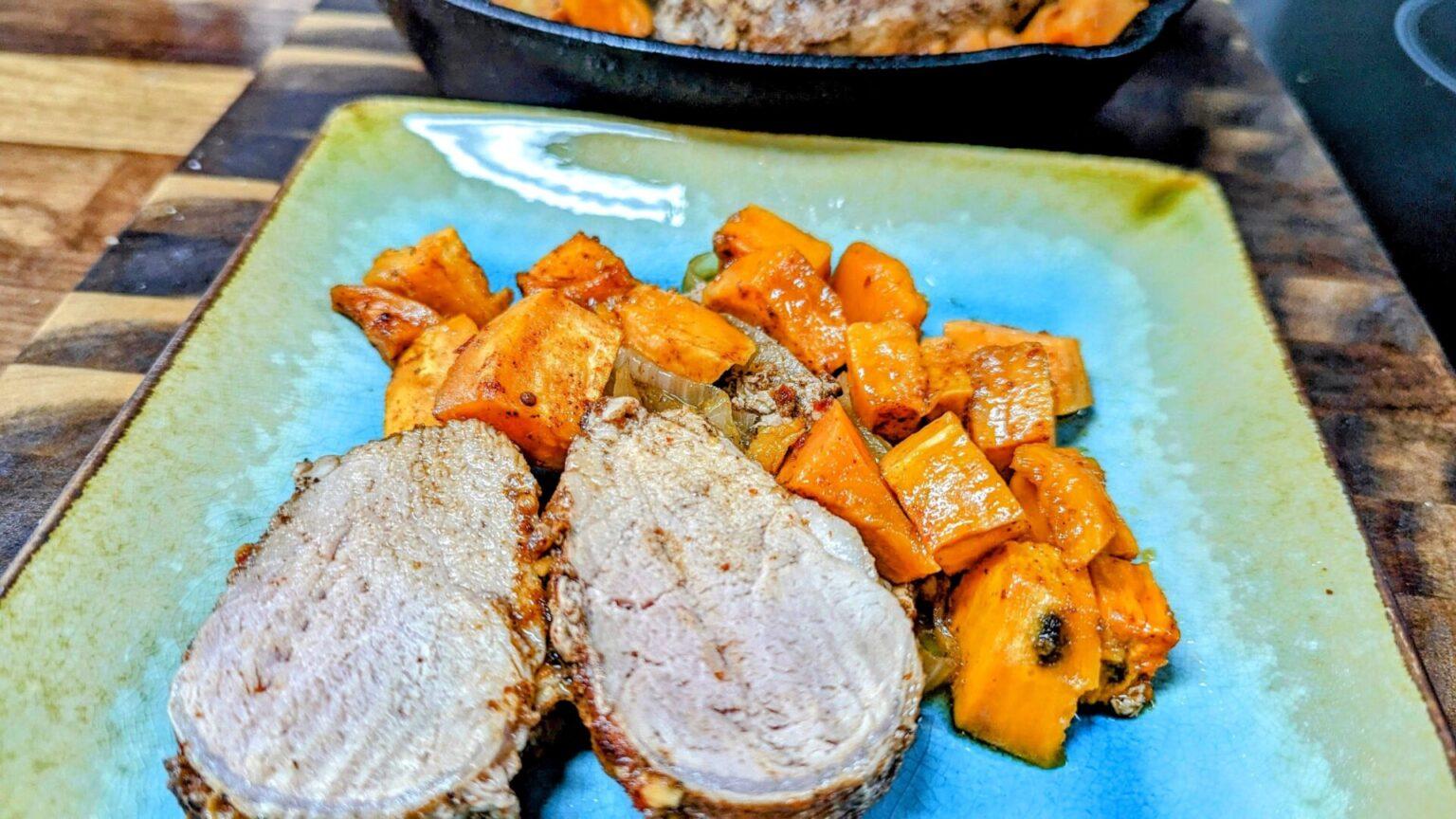 Brown Sugar Pork Tenderloin w/ Sweet Potatoes