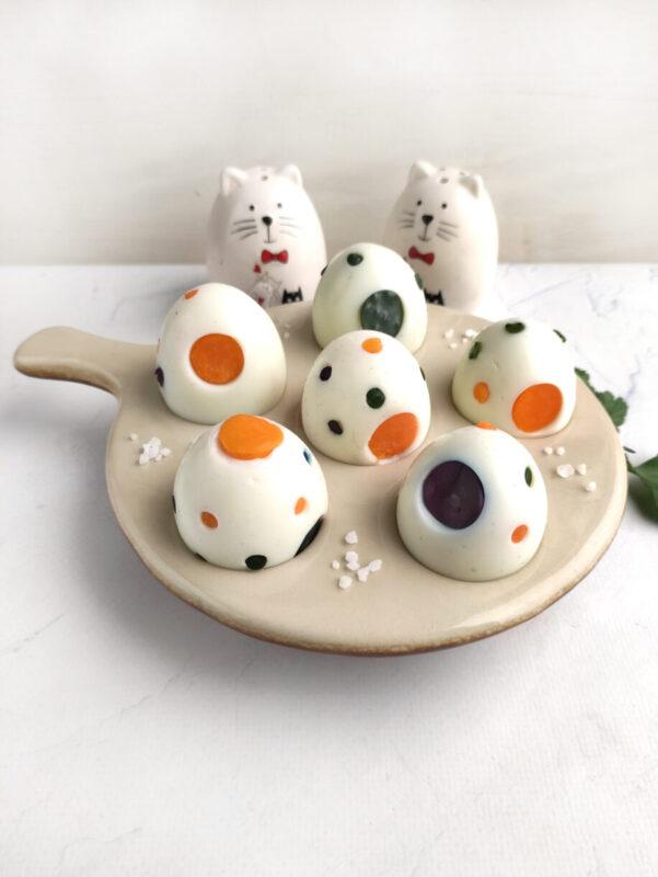 Spotted Deviled Eggs - Unique Easter Eggs! - Forking Good Food