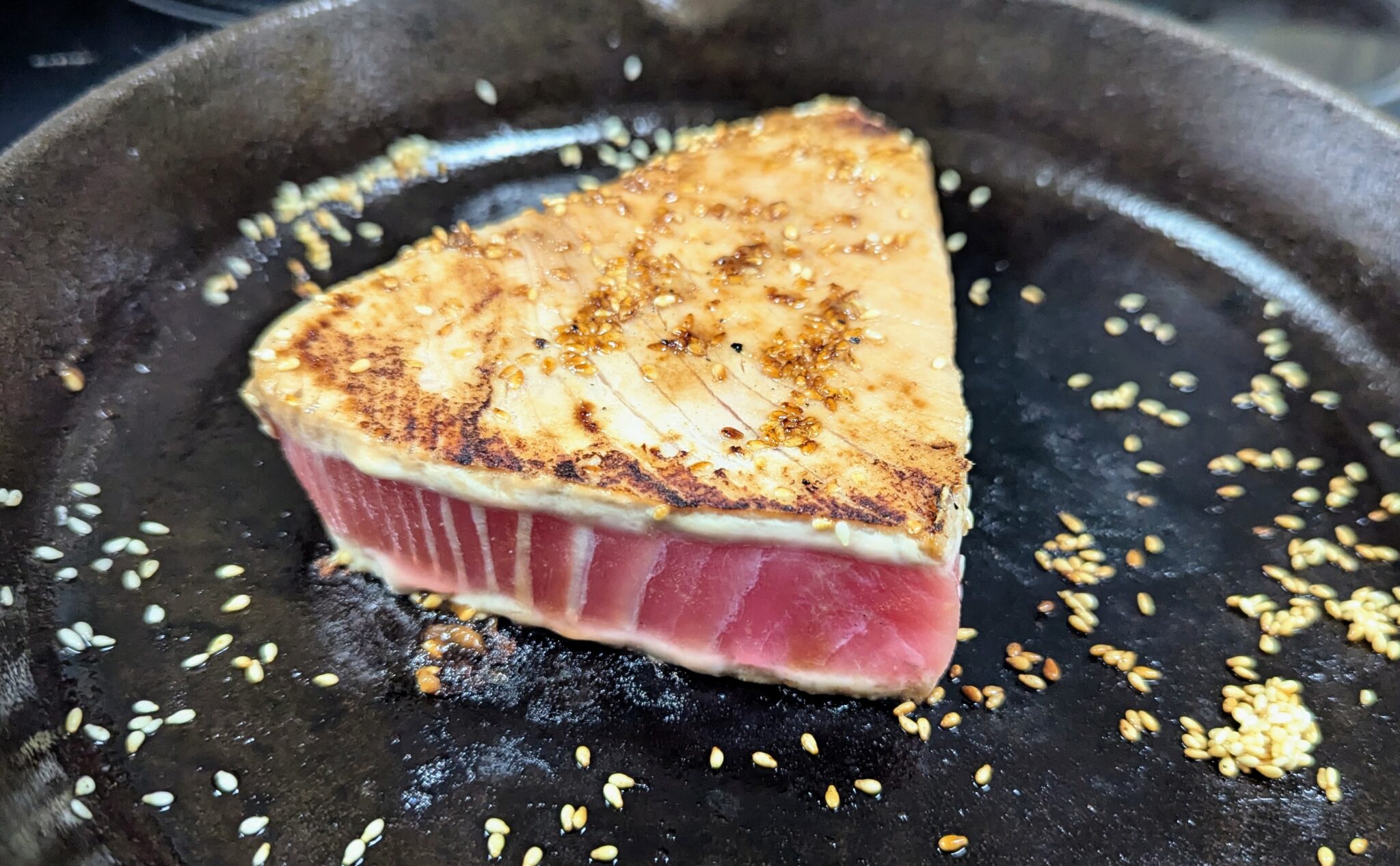 Cast Iron Seared Ahi Tuna Steak Recipe