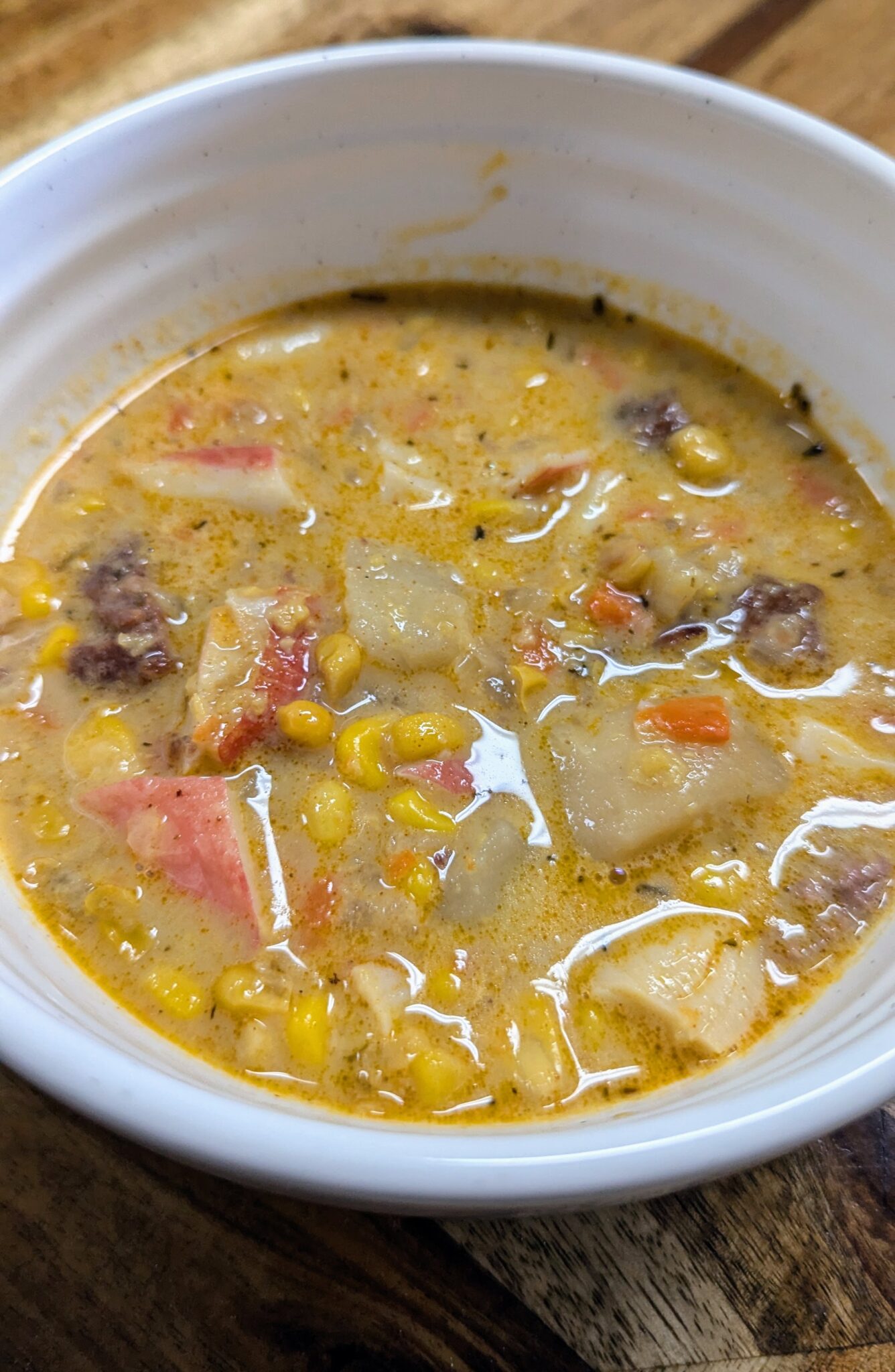 Corn and Sausage Chowder - Forking Good Food